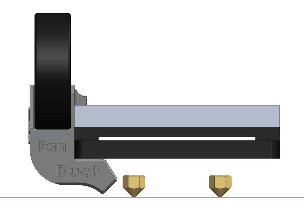 Free STL file CTC - Lateral Fan Duct (for radial fan) 🖨️ ・3D printer ...