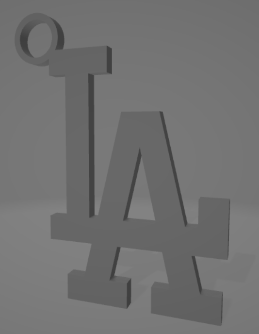 Archivo STL Los Angeles Dodgers logo keychain 🗝️ ・Plan imprimible en 3D ...