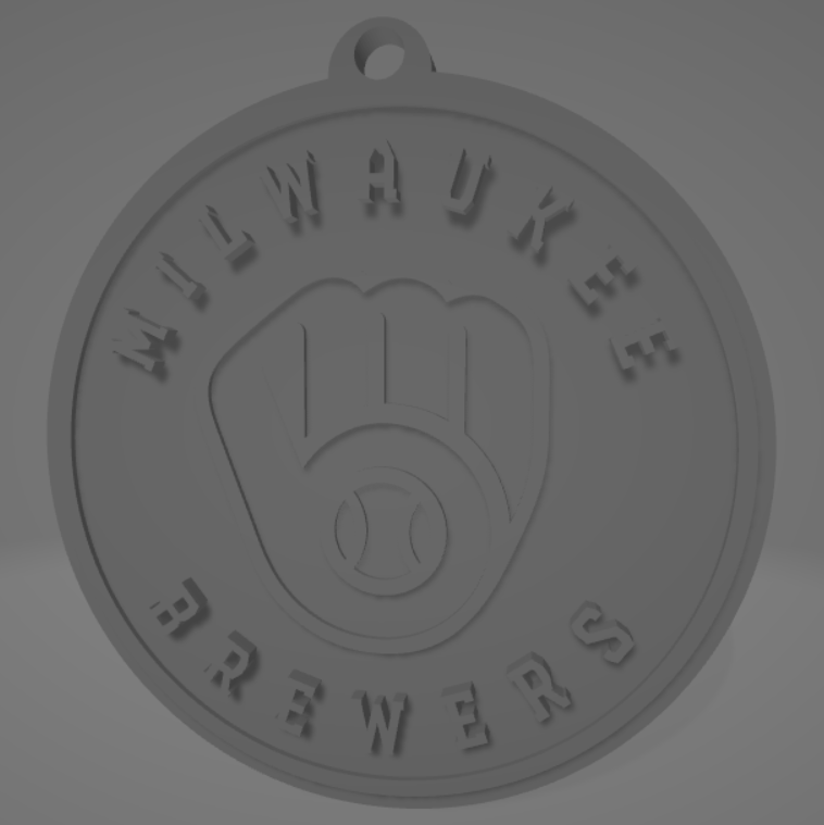 STL file Milwaukee Brewers keychain 🗝️ ・3D printable model to download ...