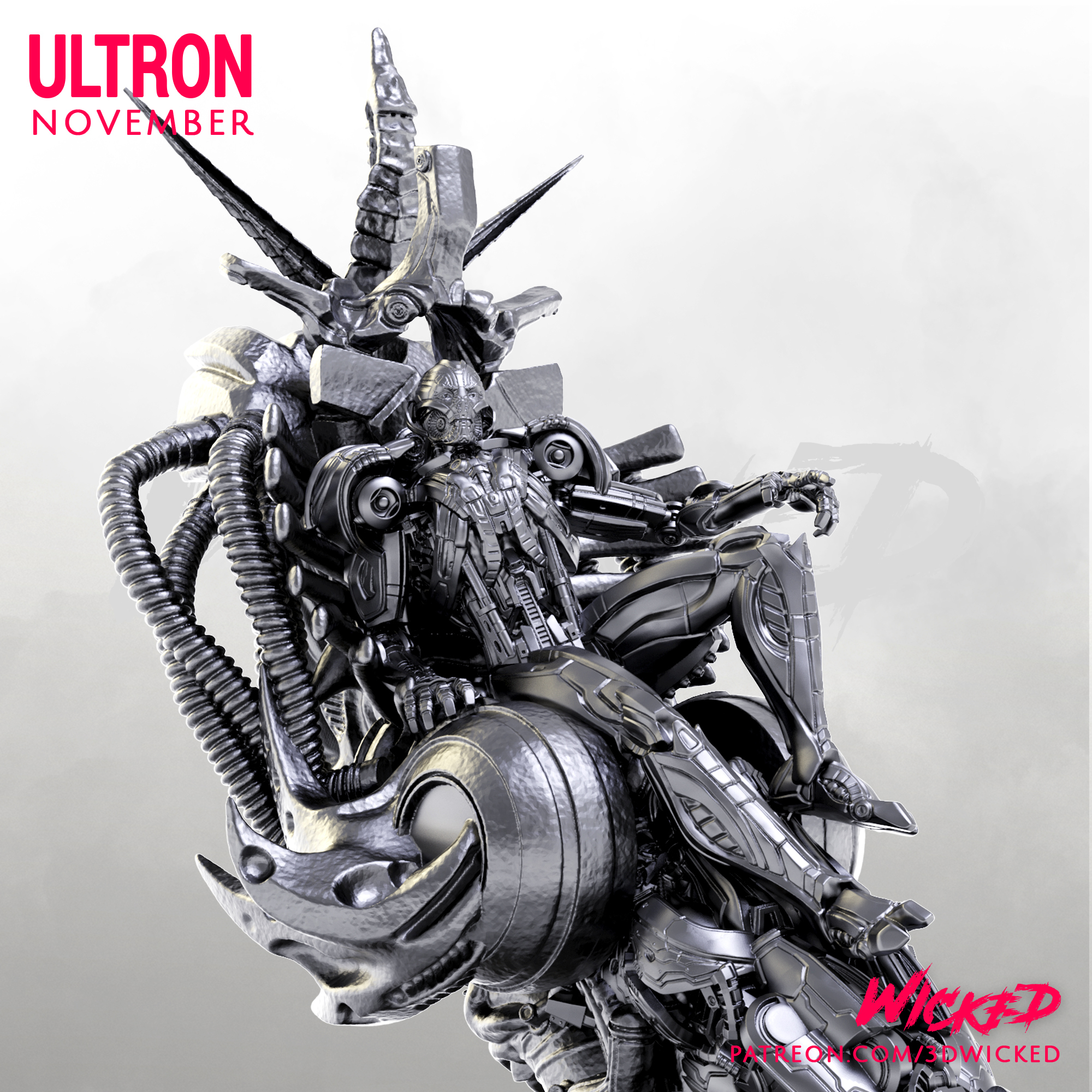 3D file Wicked Marvel Ultron Sculpture: STLs ready for printing 🗿 ・3D ...