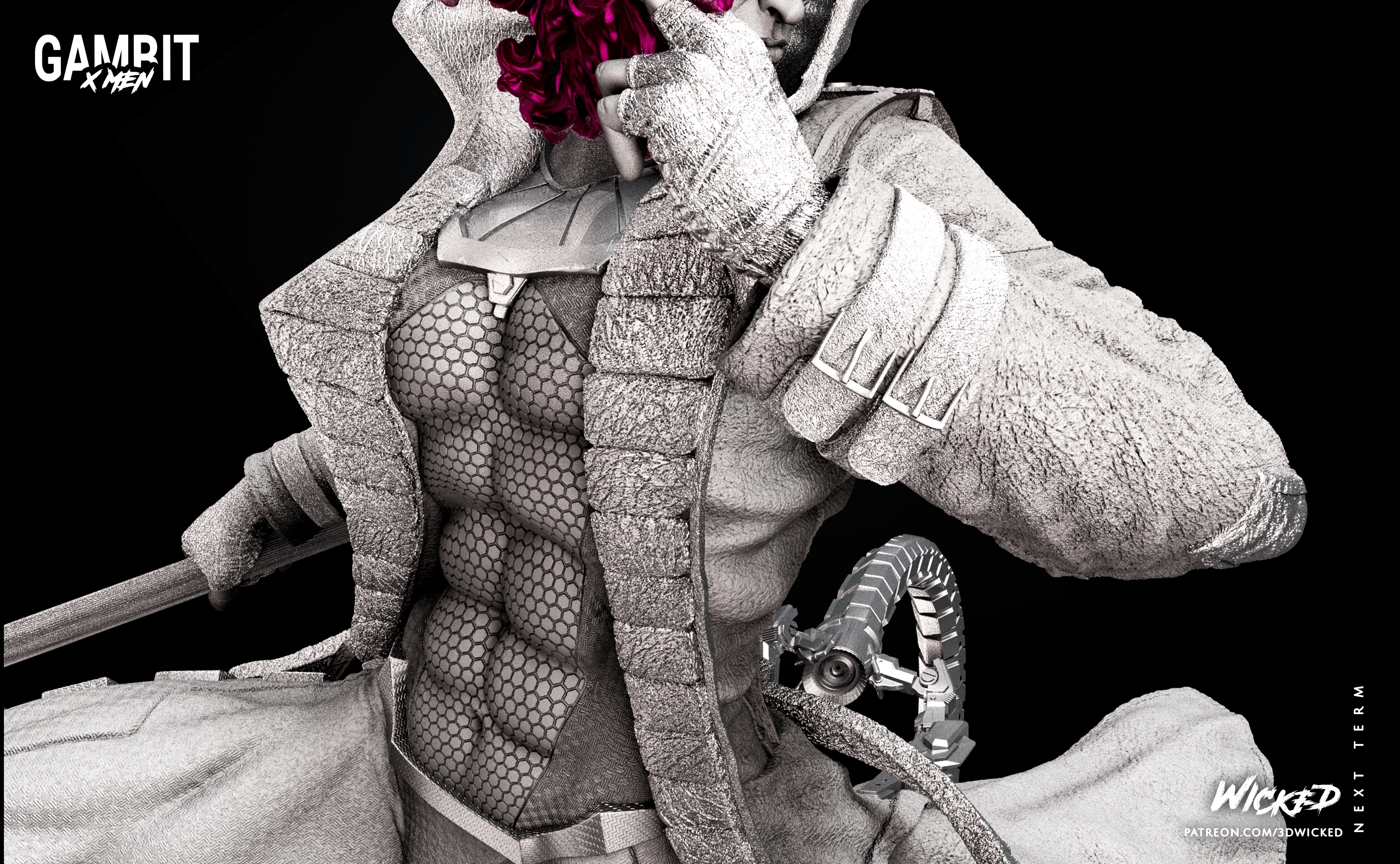 🗿 Wicked Marvel Gambit Sculpture: Tested and ready for 3d printing・ 3D ...