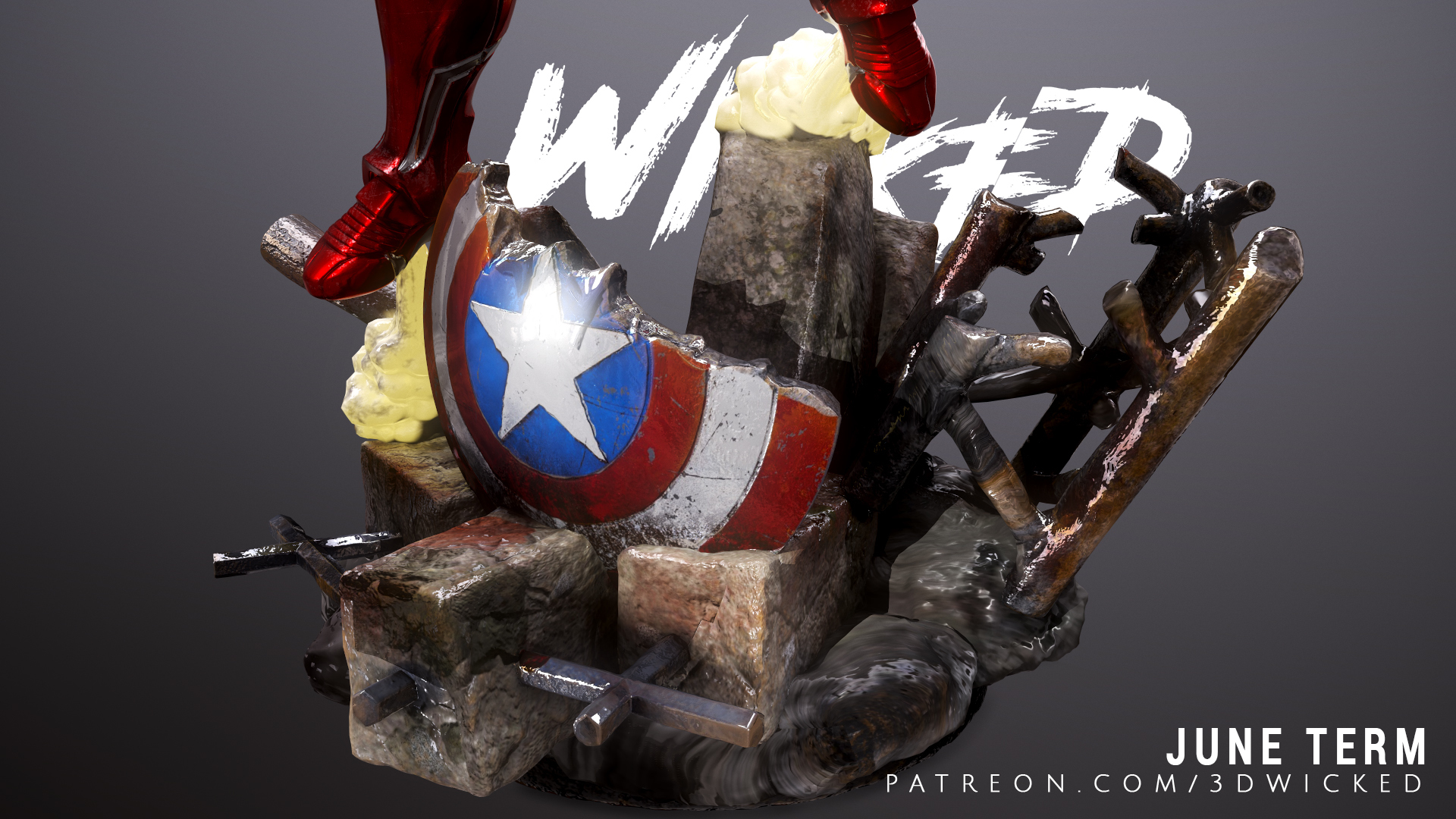 🦸 Wicked Marvel Avengers Iron man 3d Sculpture: STL ready for printing ...