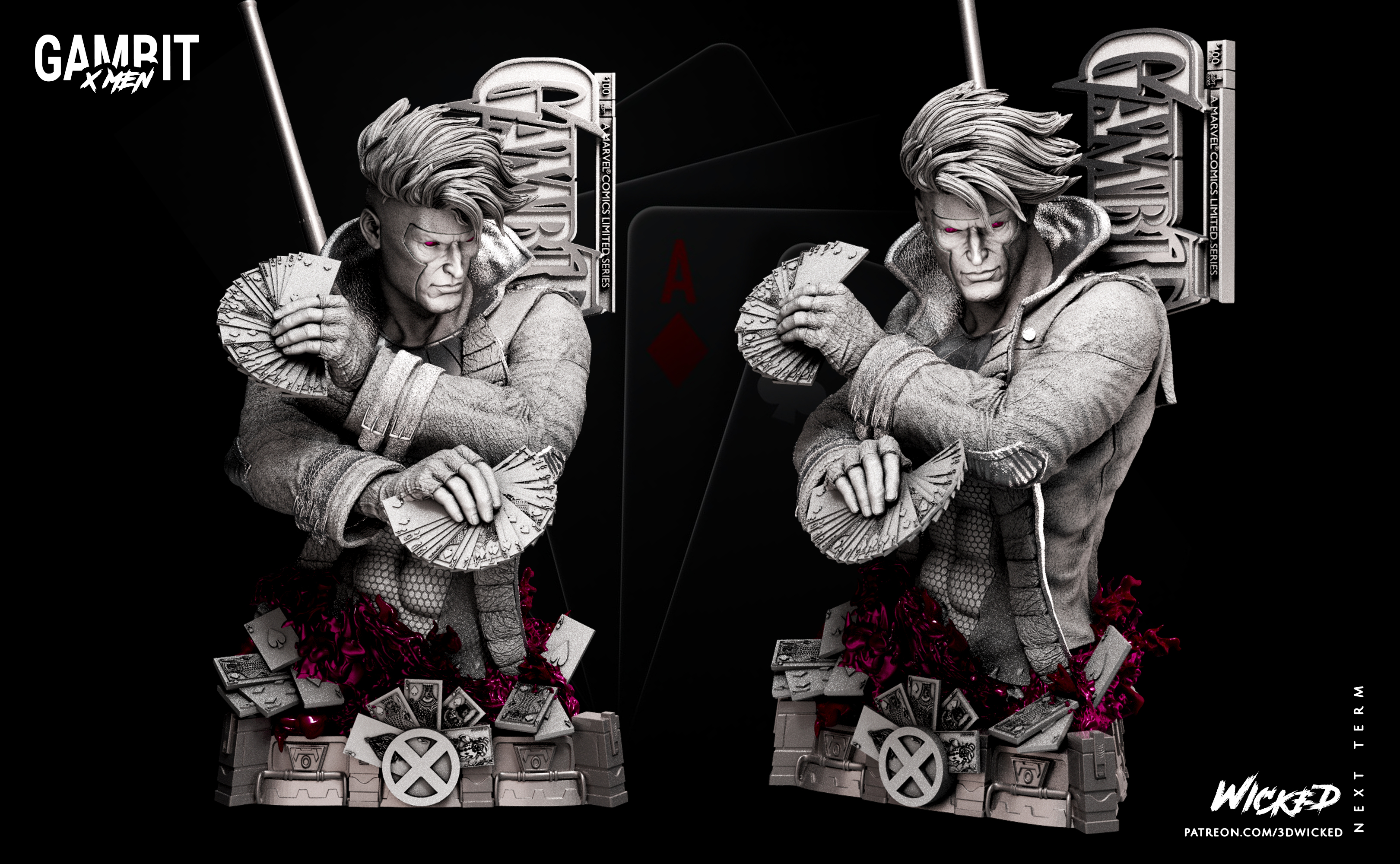👤 Wicked Marvel Gambit Bust: Tested and ready for 3d printing・ 3D File ...