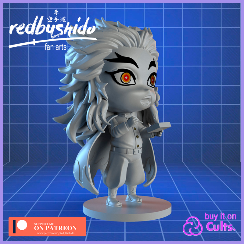 arquivo STL Kyojuro Rengoku Nendoroid Style Fan Art From Kimetsu No ...