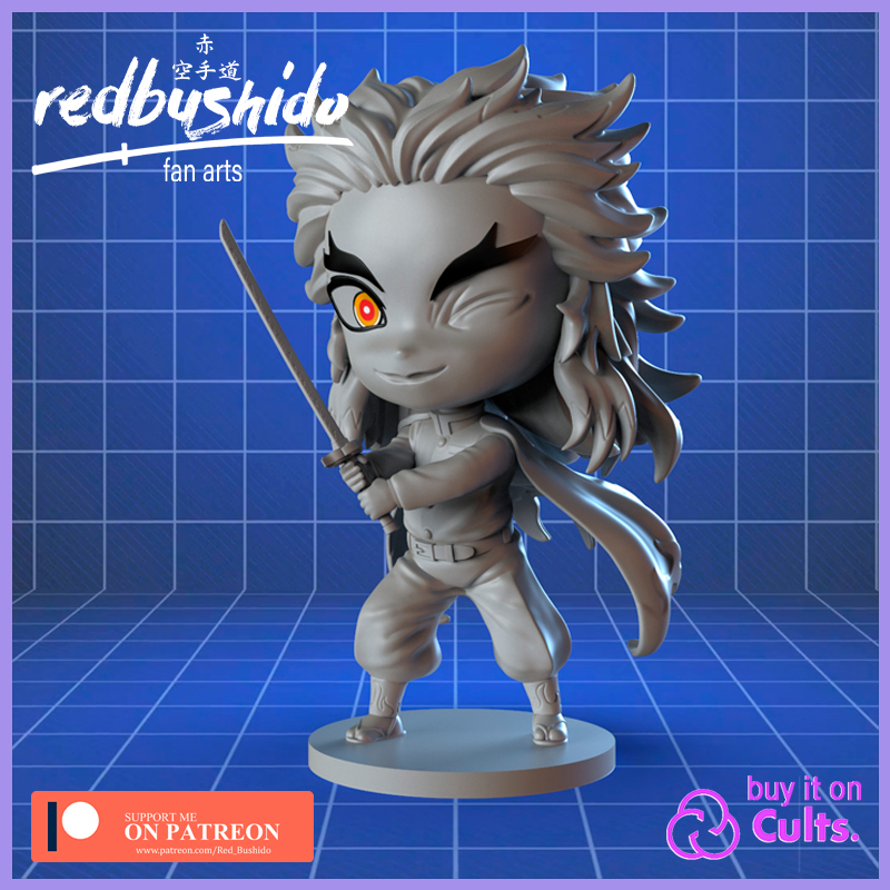 🎨 Kyojuro Rengoku Bushiny Style Fan Art From Kimetsu No Yaiba. Two ...
