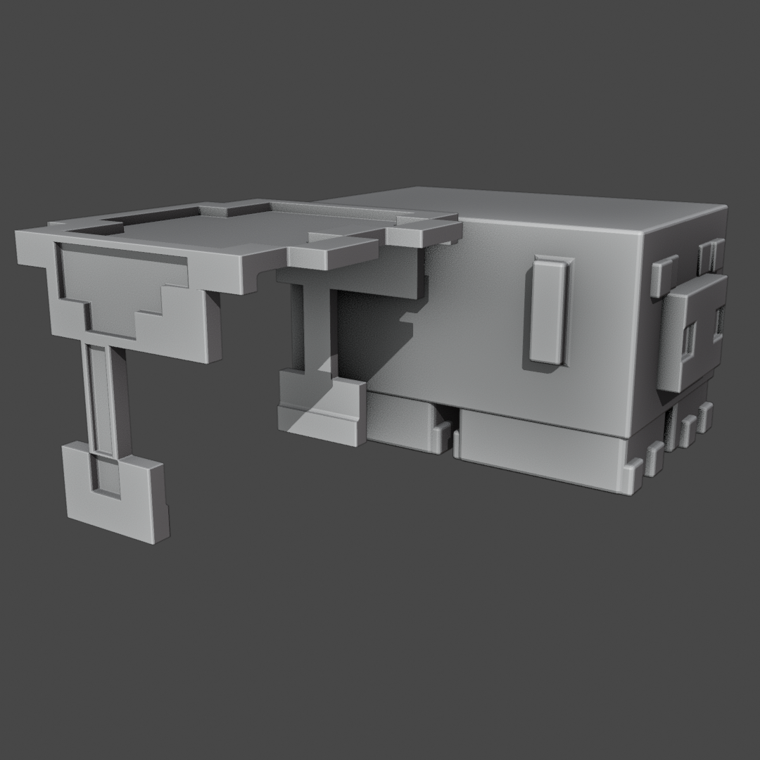 Free OBJ file Minecraft Mini pig with saddle 🐖 ・3D printer model to ...