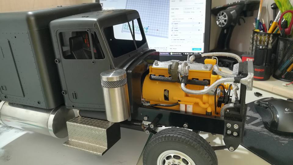 🐱 CAT 3406C - Caterpillar Diesel Motor 1/14 Tamiya・ STL File for ・Cults