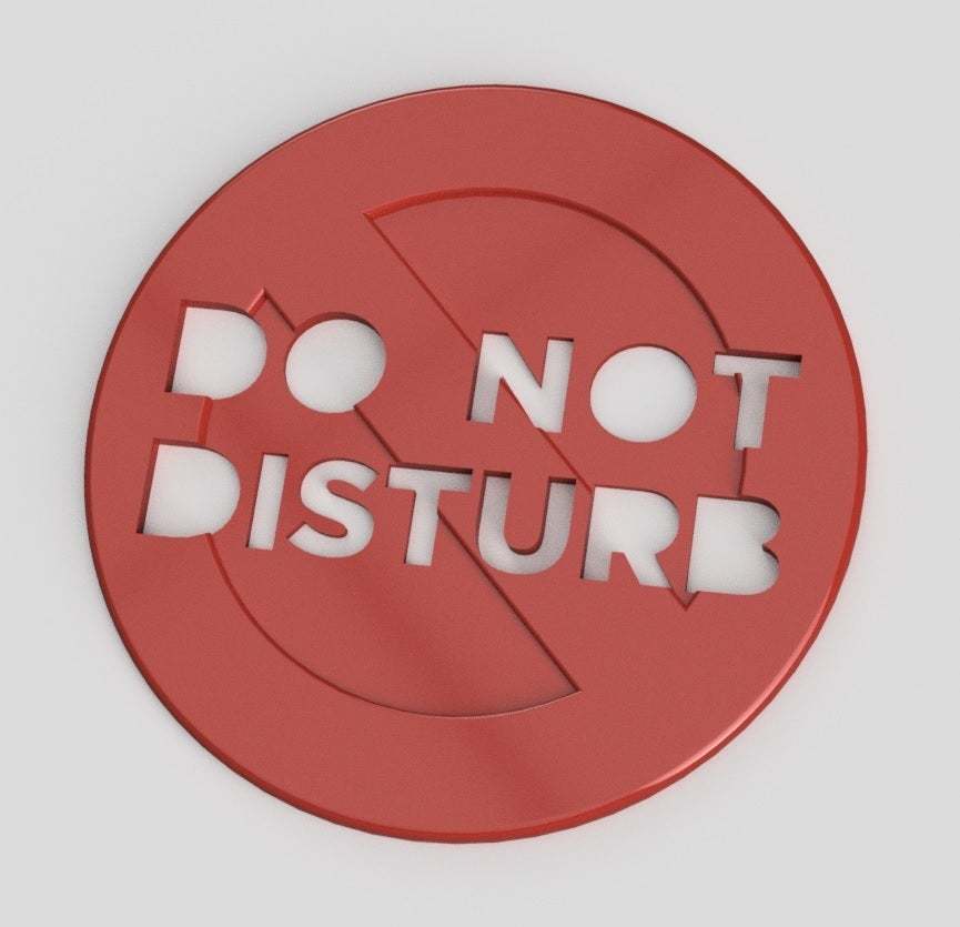 Free STL file Do not disturb sign 🏢・3D printable object to download・Cults