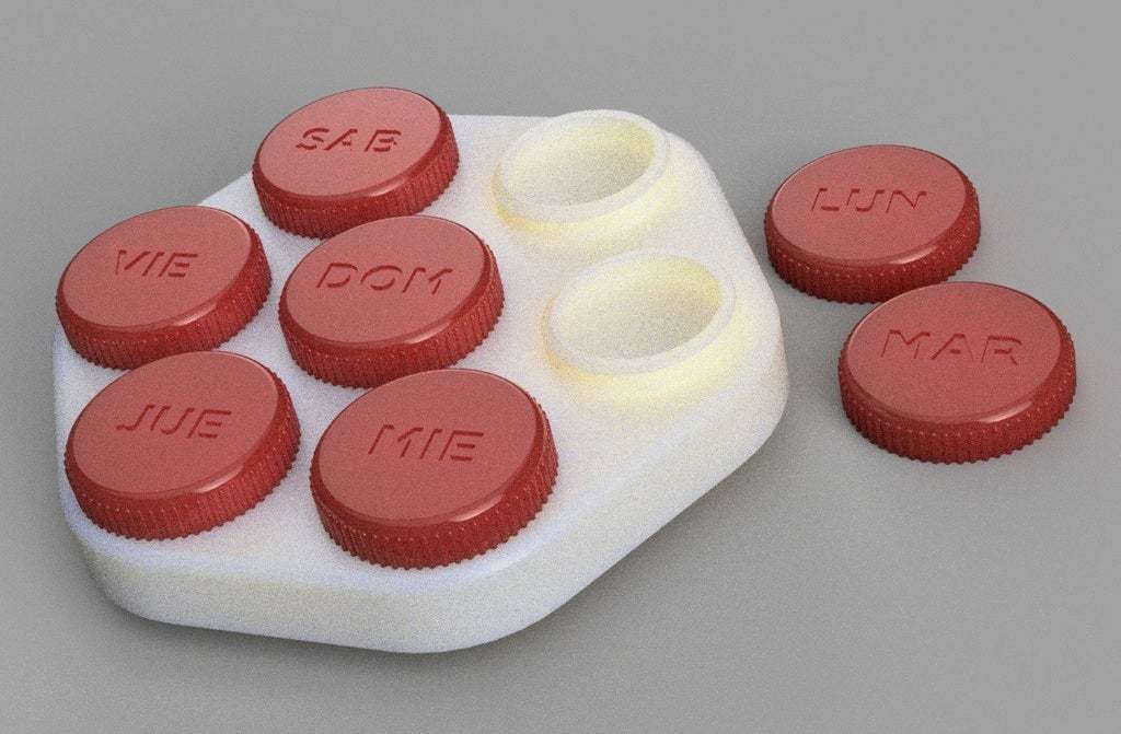 💊 Weekly pills case・Free STL File for ・Cults