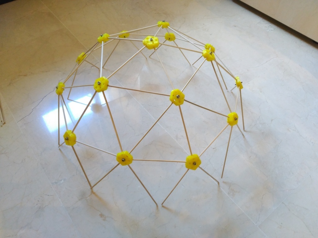 💭 Easy assembled Geodesic Dome・ 3D File for ・Cults