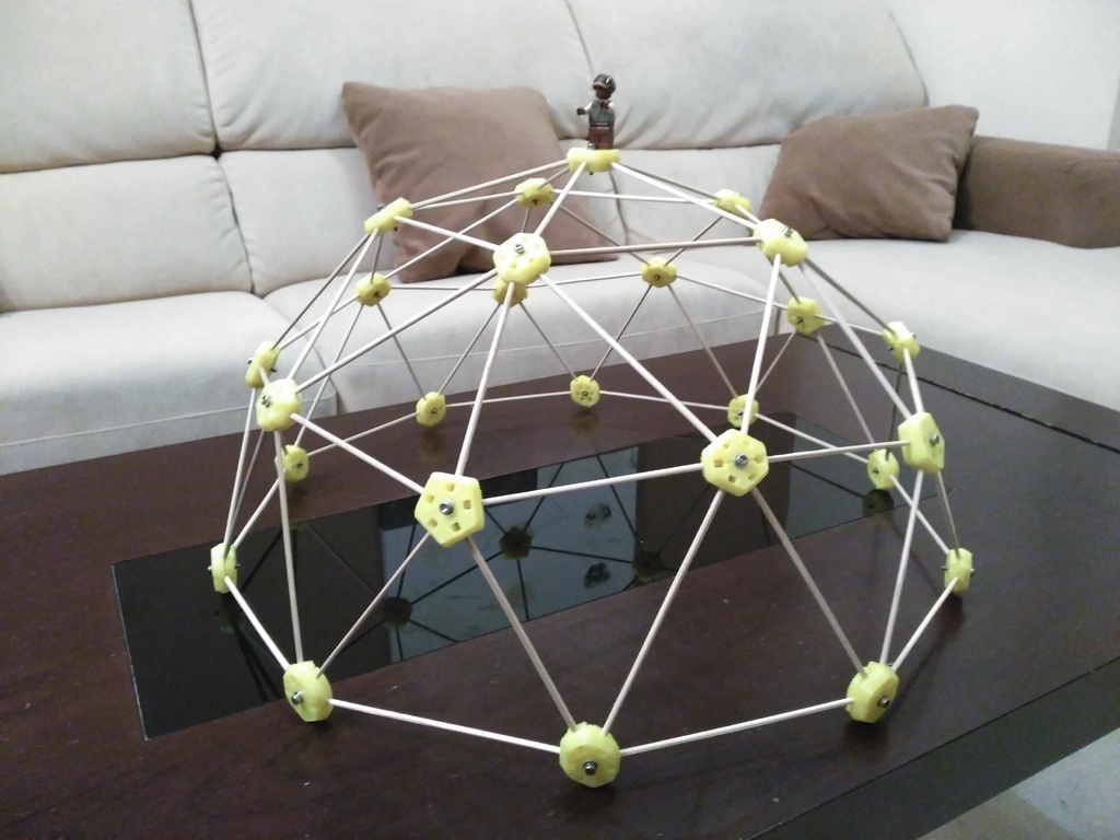 💭 Easy assembled Geodesic Dome・ 3D File for ・Cults