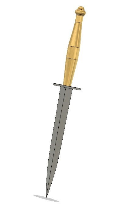 🔪 SAS Fairbairn–Sykes fighting knife - Dagger・ STL File for 3D printing ...