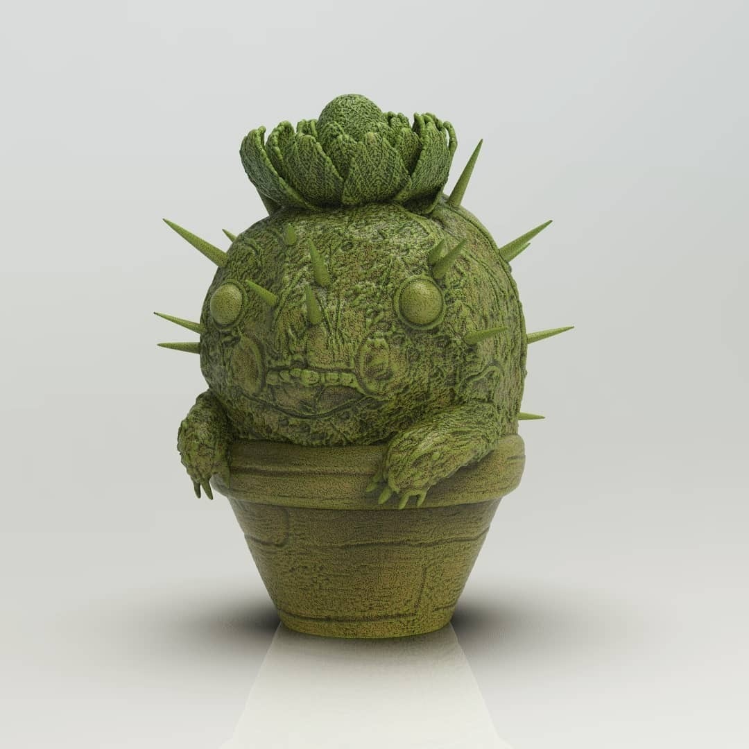 👹 Choya in flowerpot | Guild Wars 2・Free OBJ File for ・Cults