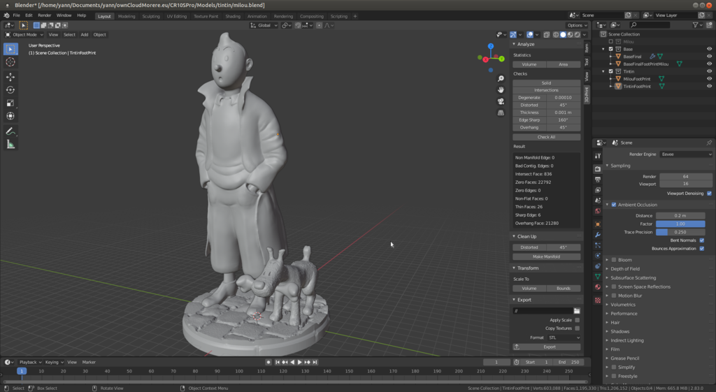 Fichier STL gratuit Tintin, Milou et leur base 🗿 ・Design pour imprimante 3D à télécharger・Cults