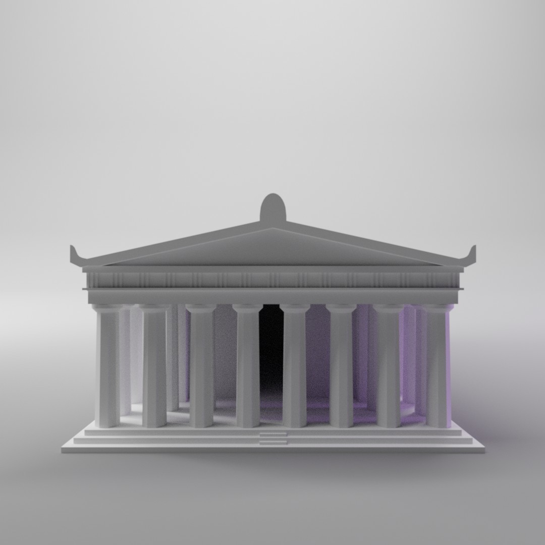 🏗️ Parthenon (mini simple version)・Free STL File for ・Cults