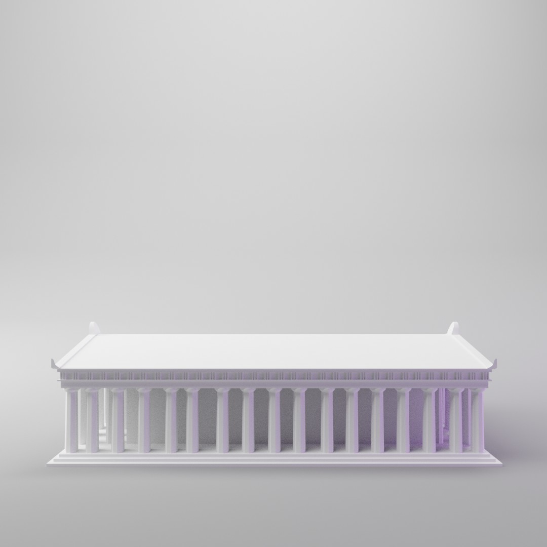 🏗️ Parthenon (mini simple version)・Free STL File for ・Cults
