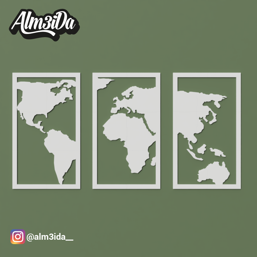 STL file World Map - Home Decoration - Ready to print 🗺️ ・3D print ...