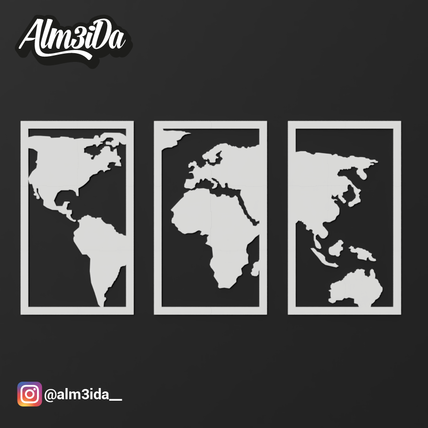 STL file World Map - Home Decoration - Ready to print 🗺️ ・3D print ...