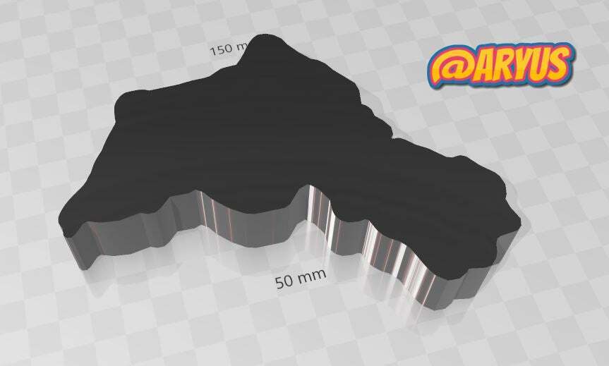 Free STL file Kurdistan Map Full by Arya JEMO 🗺️ ・3D printing model to ...