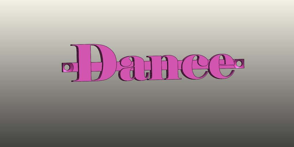 🕺 Dance sign wallmounted with none warping testdot・Free STL File for ・Cults