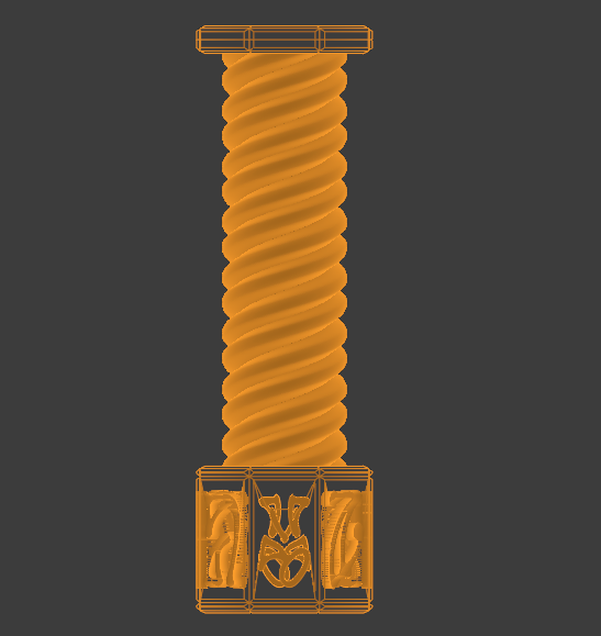 🧝 Fantasy Style Pillar Spiral Column (28mm Scale)・Free 3D File for ・Cults