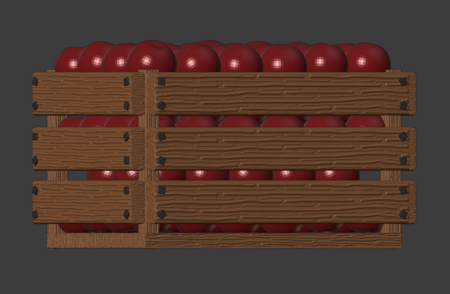 🪵 Wooden Vendor's Crate / Apple Crate ( 28mm Scale )・Free 3D File for ...