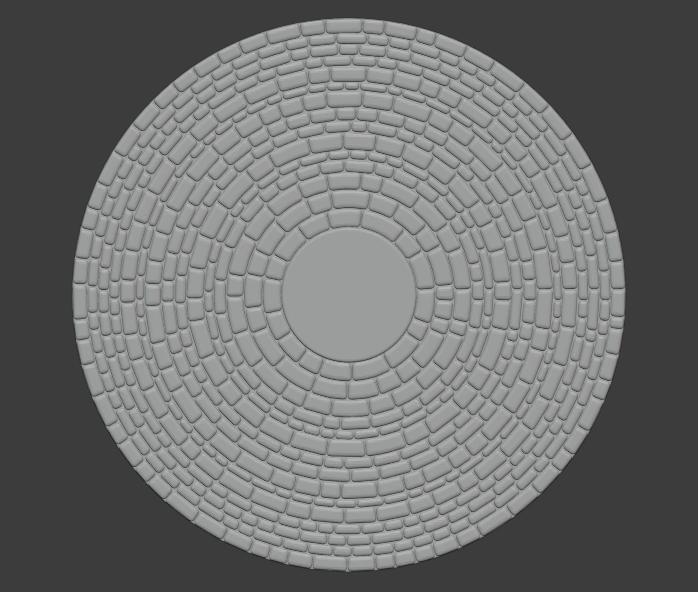 🧱 Basic Brick #4 - Circular Pattern (25mm Base)・Free 3D File for ・Cults
