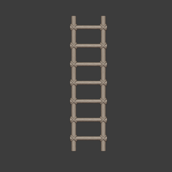 🪵 Wooden Ladder (28mm Scale)・Free 3D File for ・Cults