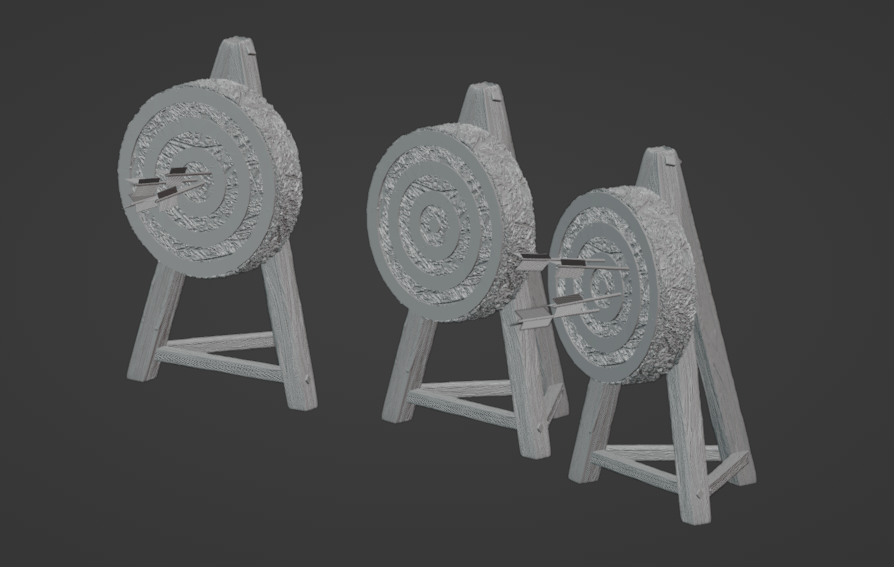 🏹 Archery Target Set { Tripod } ( 28mm Scale )・Free 3D File for ・Cults