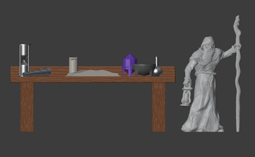 Free 3D file Wizard's Table W/Items 🧙 ・3D printable design to download ...