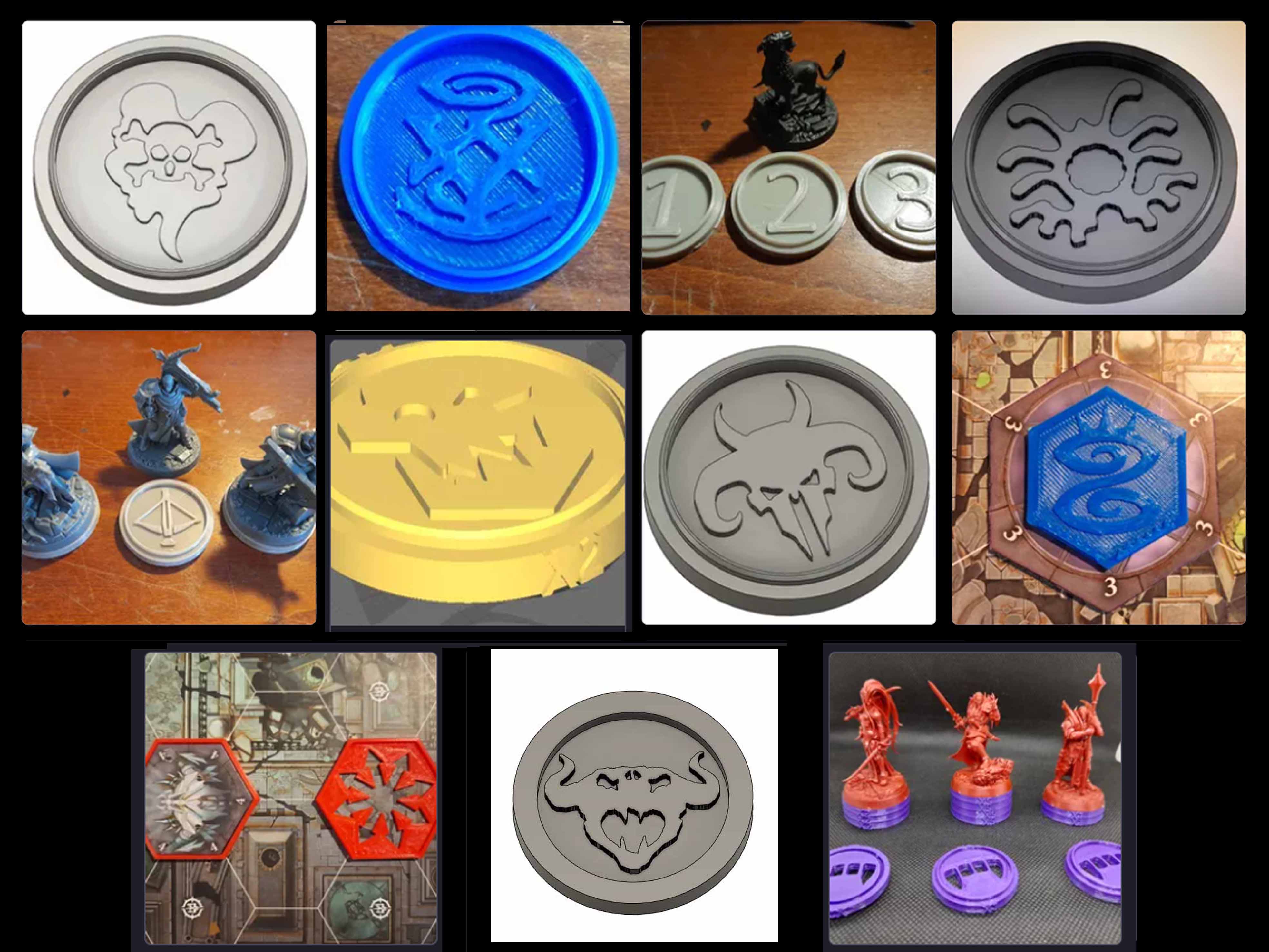 STL file Warhammer Underworld: Set of 11 various tokens ⚔ ・Model to ...