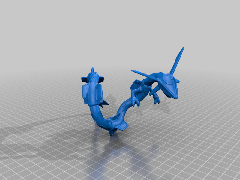 免费 STL 文件 Rayquaza (Pokemon 35mm Scale Series) with slot-in base 🐉 ・可下载 ...