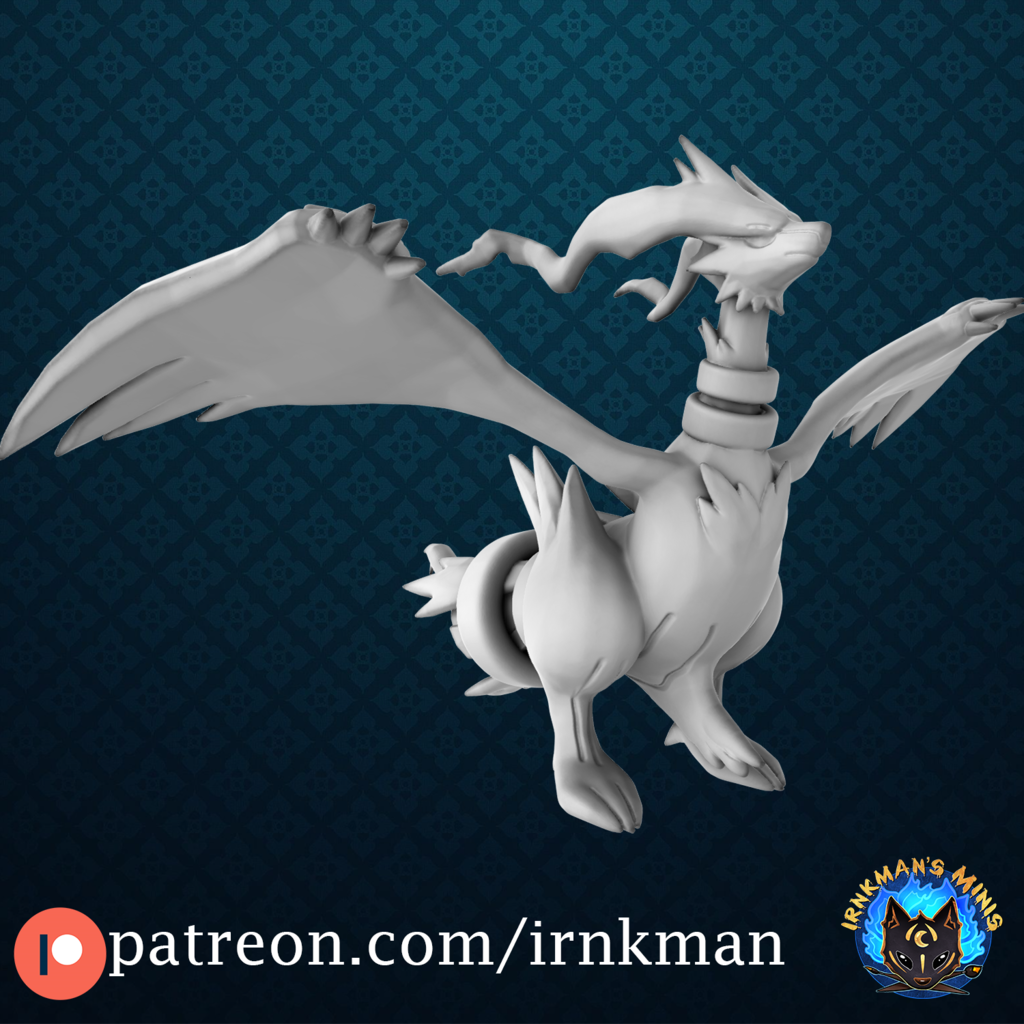 Descargar archivo STL gratis Reshiram (Pokemon 35mm True Scale) 🐉 ...