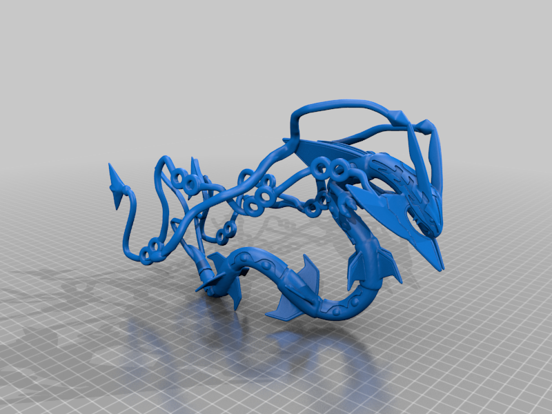 Archivo STL gratis Mega Rayquaza (Pokemon 35mm True Scale) 🐉 ・Modelo de ...