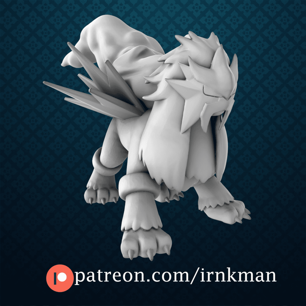 Free STL file Entei (Pokemon 35mm True Scale Series) 🐉 ・3D print design ...