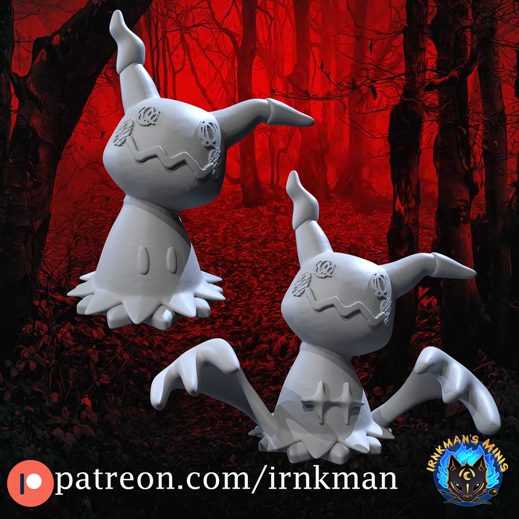 Arquivo grátis STL Mimikyu (Pokemon 35mm True Scale) 🐉 ・modelo para ...