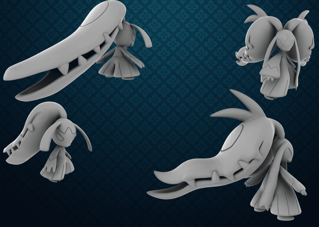 免费 STL 文件 Mawile / Mega Mawile (Pokemon 35mm True Scale) 🐉・可下载 3D 打印设计・ ...