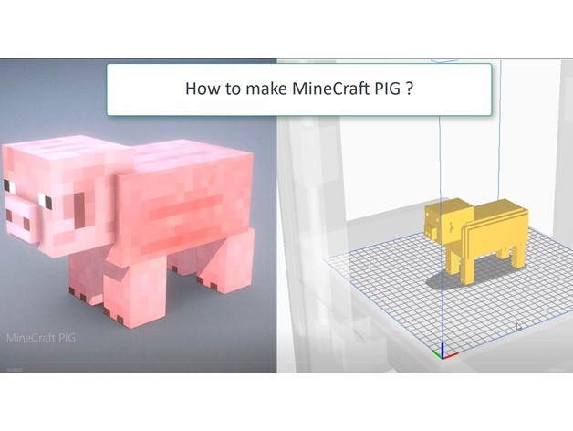 Free STL file MineCraft PIG 🐖 ・3D printable model to download・Cults