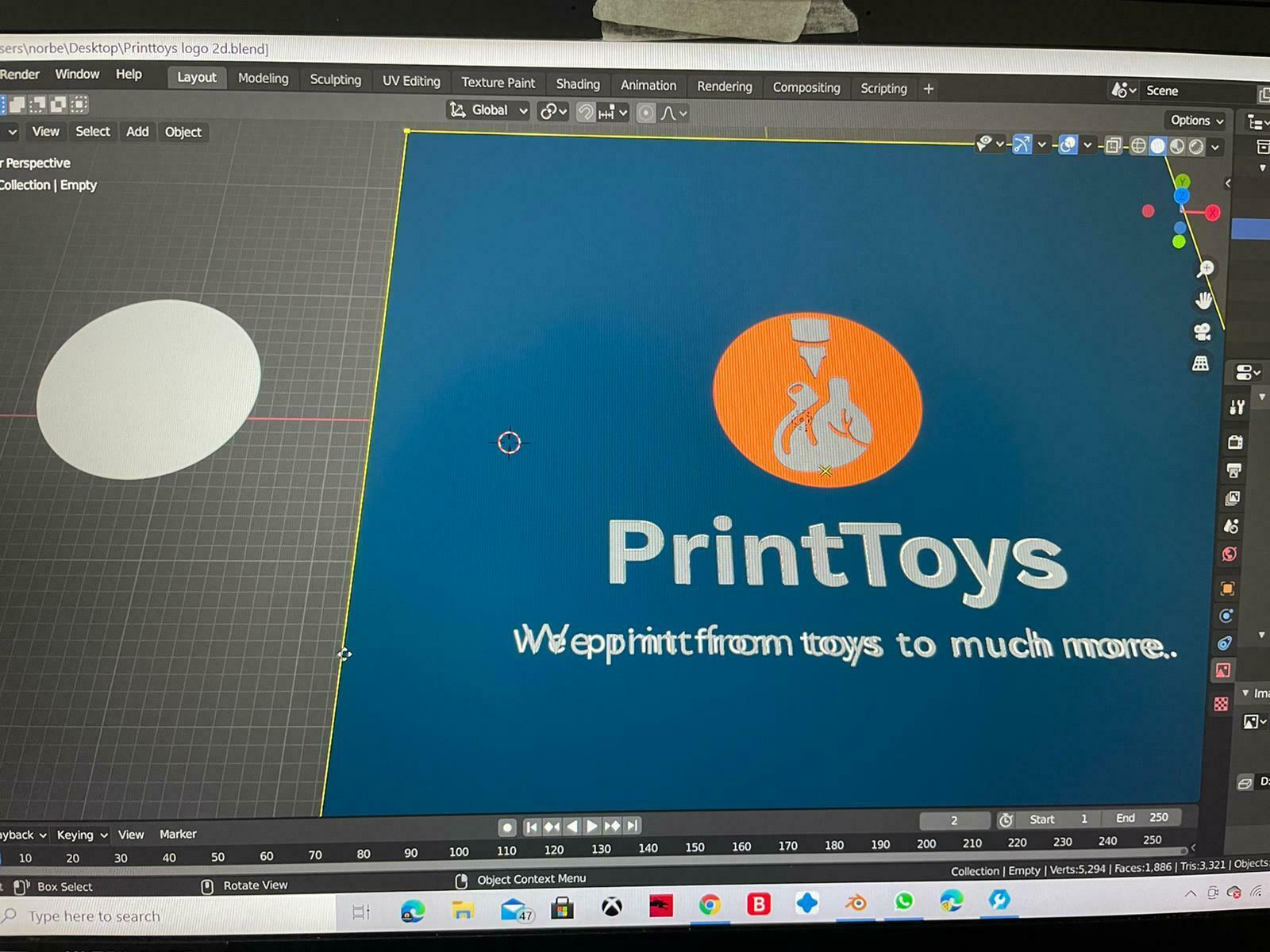 Free 3D file 3D PrintToys LTD Logo 2d 🔧・3D print design to download・Cults