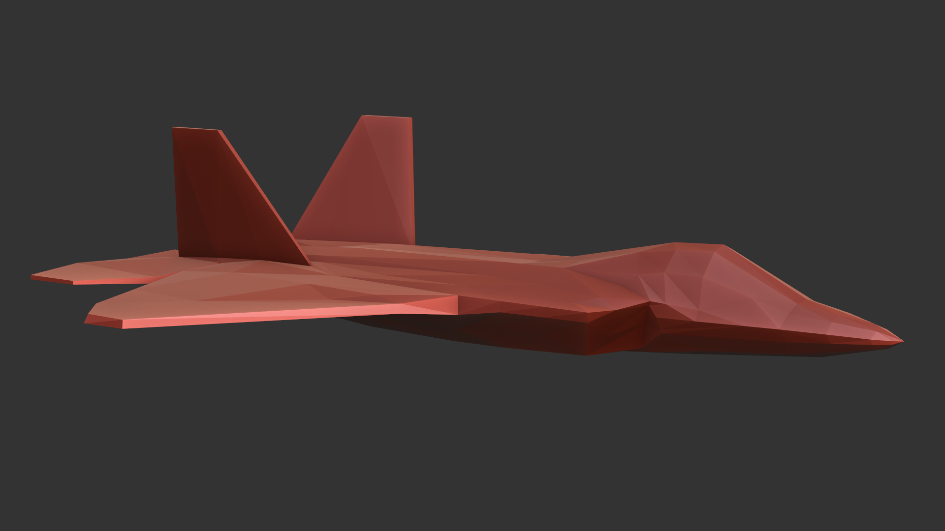 🌐 F22 Raptor Lowpoly 3d Print 3D print model・ STL File for ・Cults
