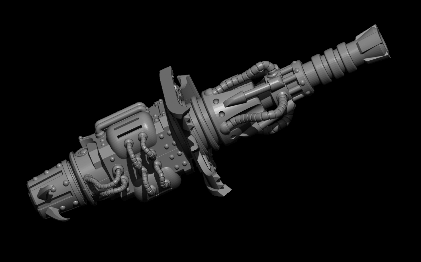 🌩️ Chaos Knight Lightning Cannon・ 3D File for ・Cults