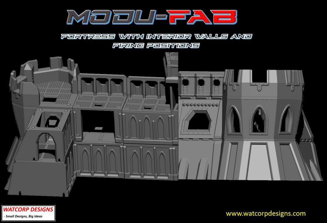 3D file Modu-Fort - Modular Fort for Wargames 🦸 ・3D printer model to ...