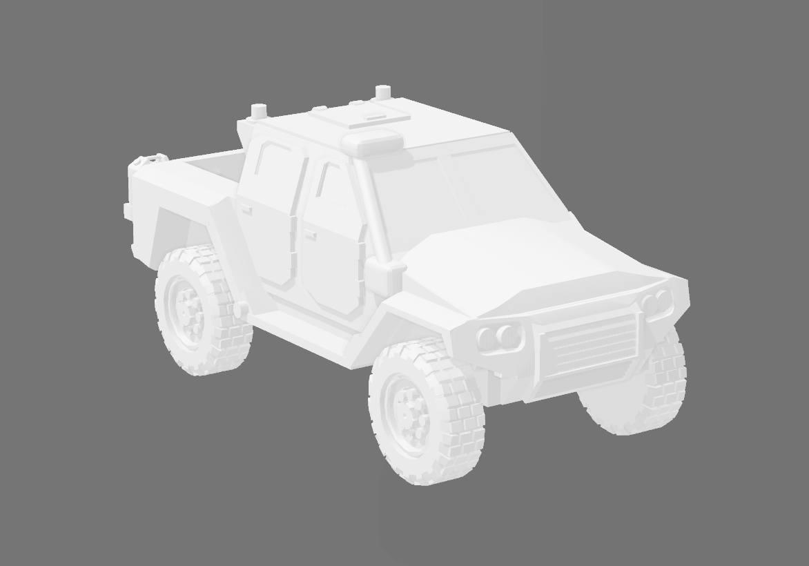 🚪 MRAP/MRAV 4 Door Medium Truck・ STL File for ・Cults