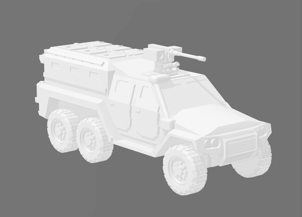 🪖 MRAP/MRAV 6x6 Troop Carrier・ STL File for ・Cults