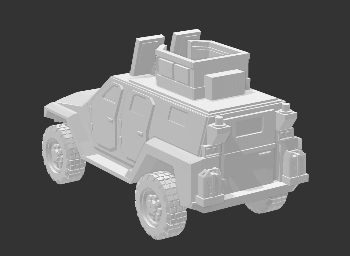 🪖 MRAP/MRAV with turret.・ STL File for ・Cults