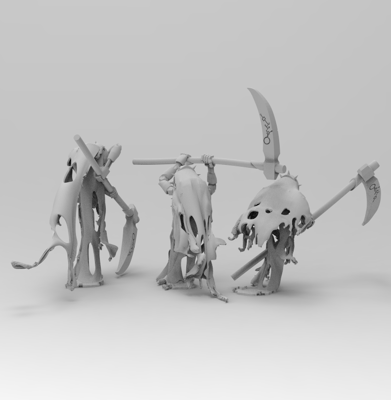 🛰 Space Zombies Skinny Wraiths・ STL File for 3D printing・Cults