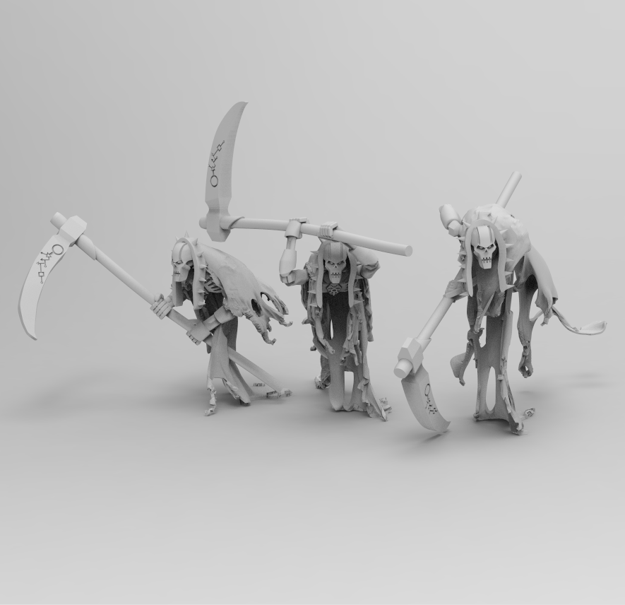 🛰 Space Zombies Skinny Wraiths・ STL File for 3D printing・Cults