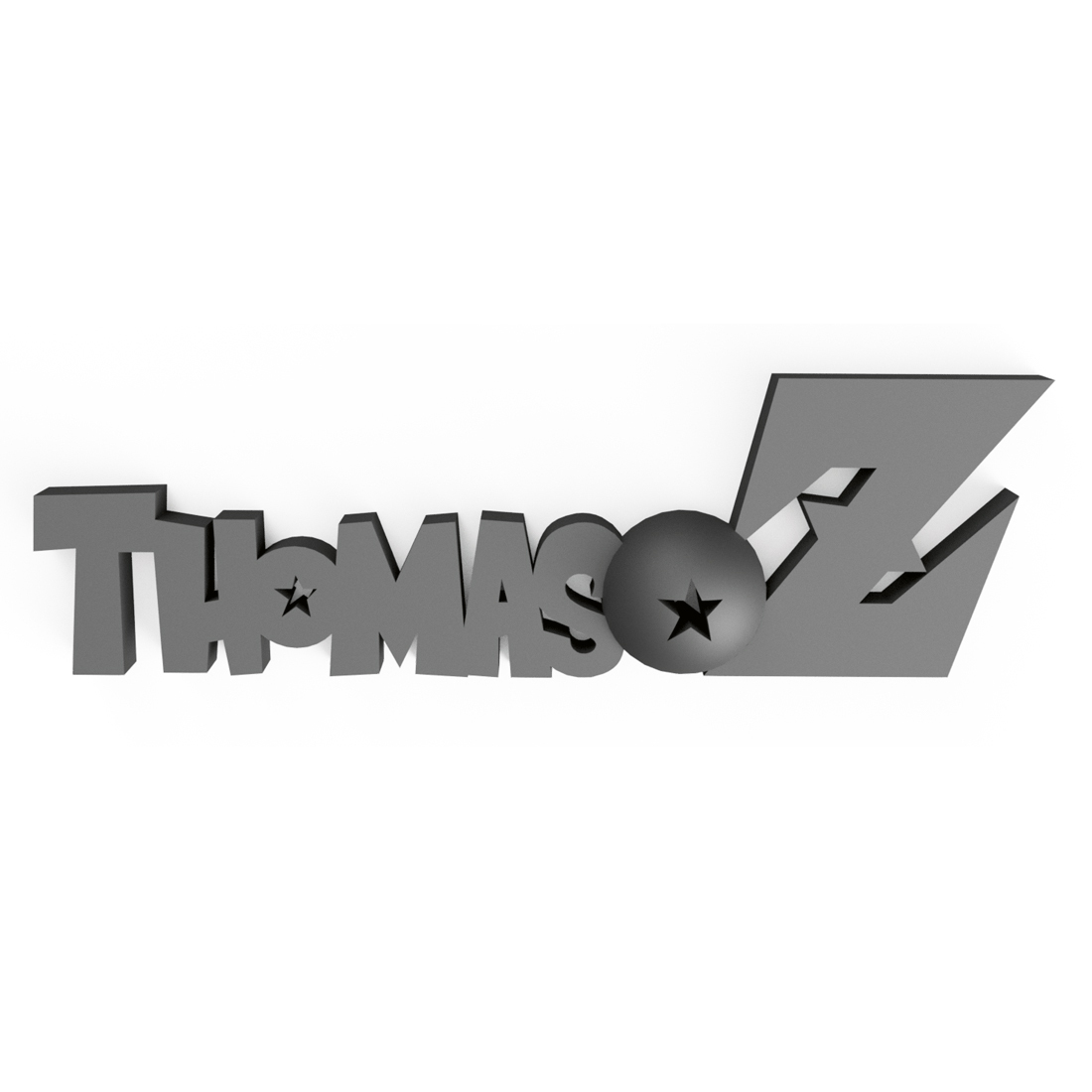Fichier STL Prénom Thomas Dragon Ball Z (DBZ) 🐉 ・Objet pour imprimante ...