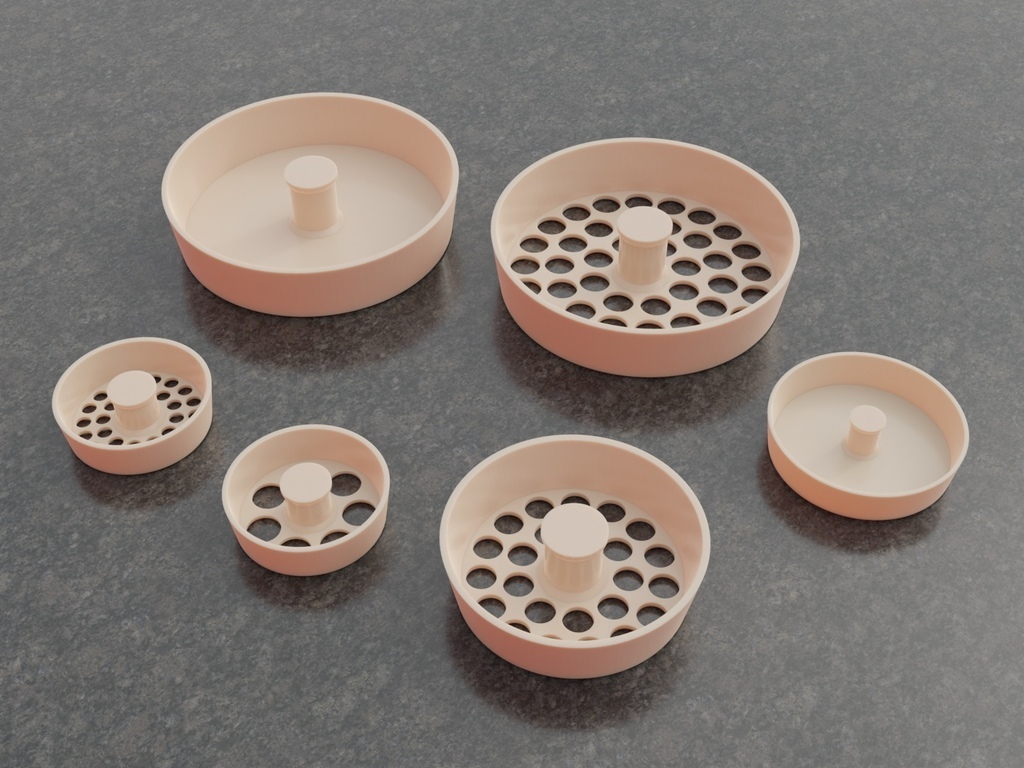 Free STL file Customizable Sink Stopper / Strainer 🍽️ (SCAD)・Model to ...