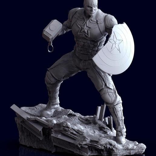 STL file CAPTAIN AMERICA 🎨 ・3D print design to download・Cults